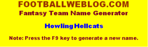 Make a Fantasy Football Team Name Generator | Football Weblog