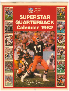 Display a Vintage Football Calendar | Football Weblog