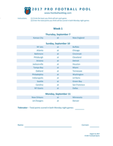 Run a Weekly Football Pool | Football Weblog