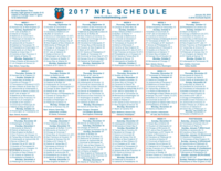 2017 One Page NFL Schedule Updated With Pro Bowl Score | Football Weblog